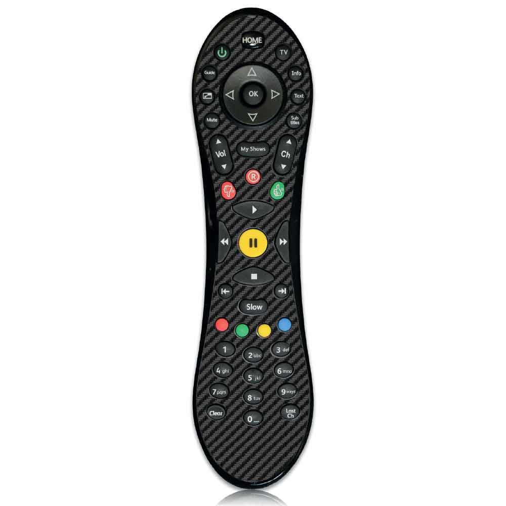 Black Carbon Fibre Vinyl sticker for Virgin Media TiVo Classic Remote ...